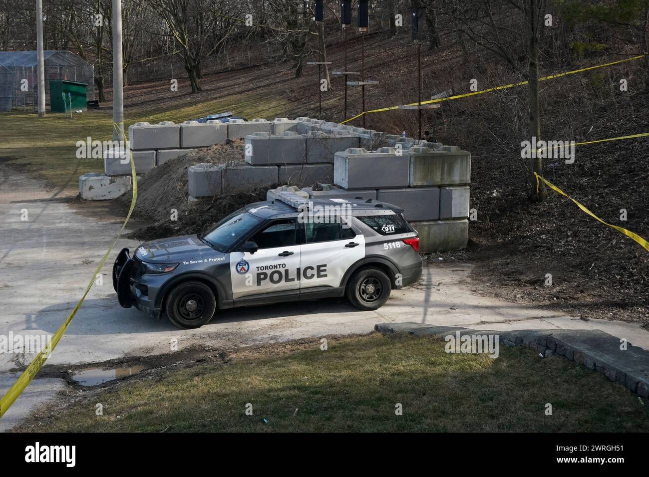 Toronto, Canada. 12th Mar, 2024. The scene where two police officers ...