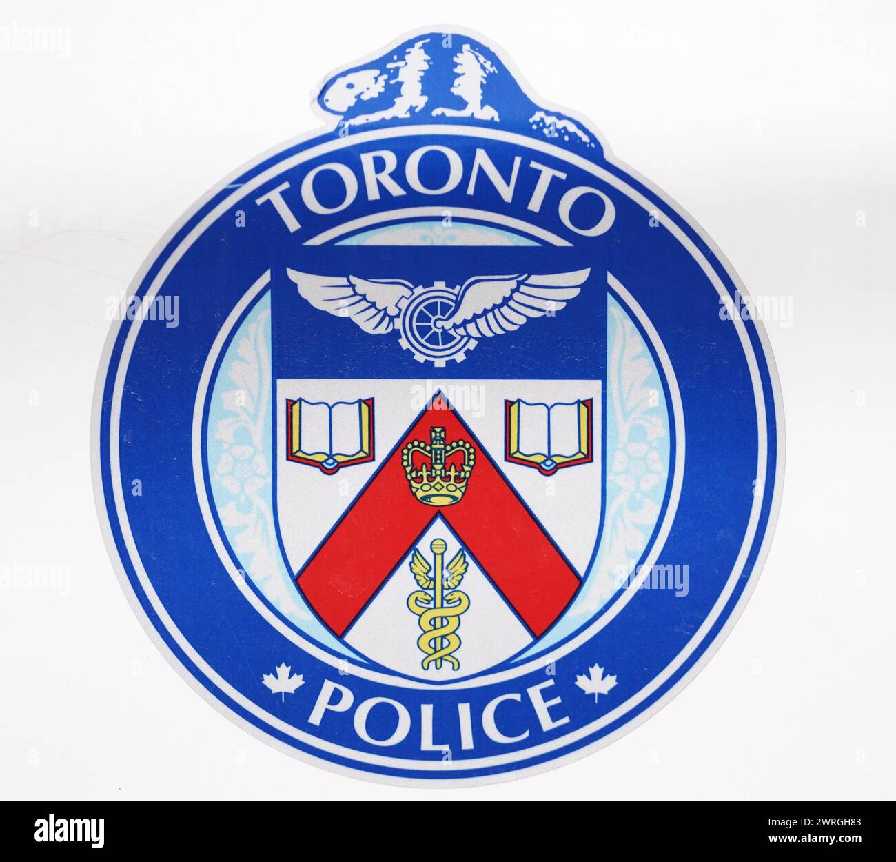Toronto, Canada. 12th Mar, 2024. The Toronto Police Service logo is ...