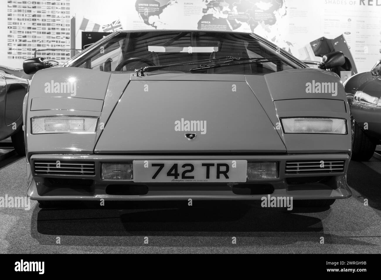 Sparkford.Somerset.United Kingdom.January 7th 2024.A 1981 Lamborghini ...