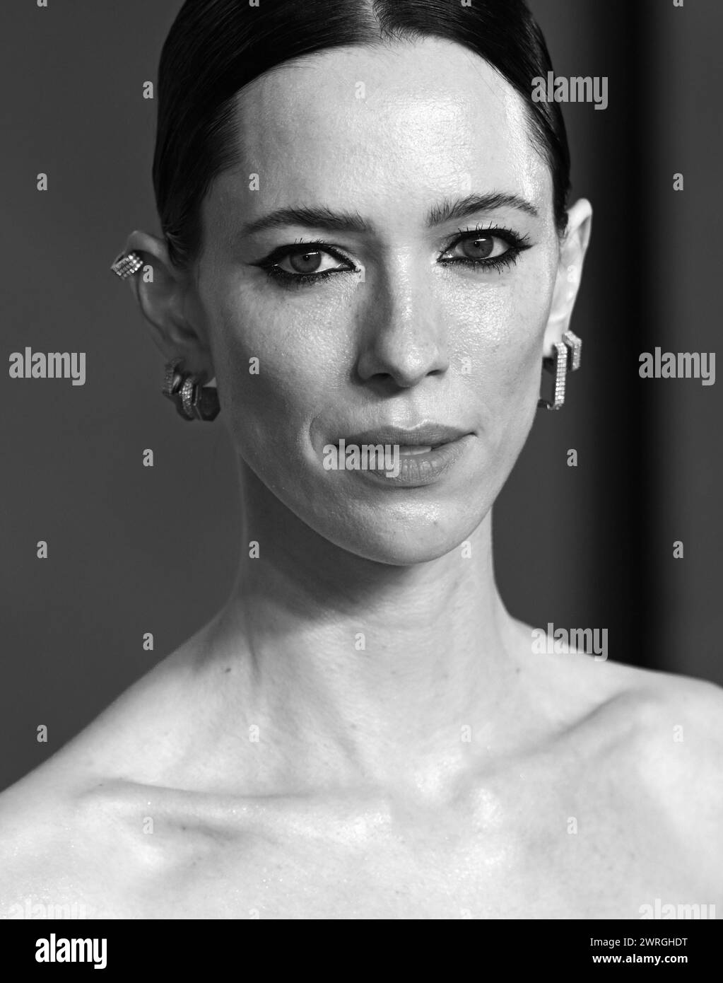Los Angeles, USA. March 10th, 2024. Rebecca Hall arriving at the Vanity ...