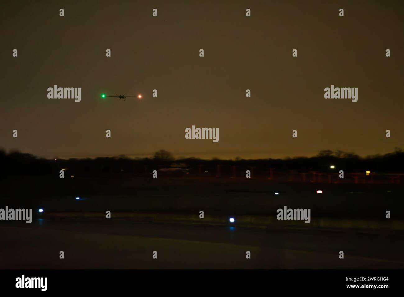 A remotely piloted MQ-9 Reaper from the 163rd Attack Wing lands on the ...