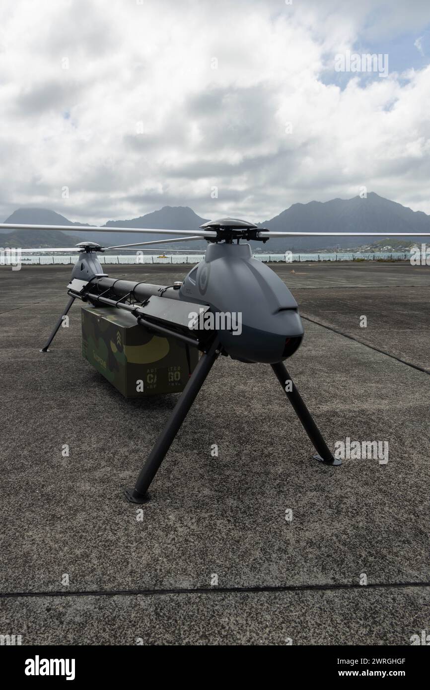 The Avidrone Aerospace team prepares to launch a gear-hauling remotely ...