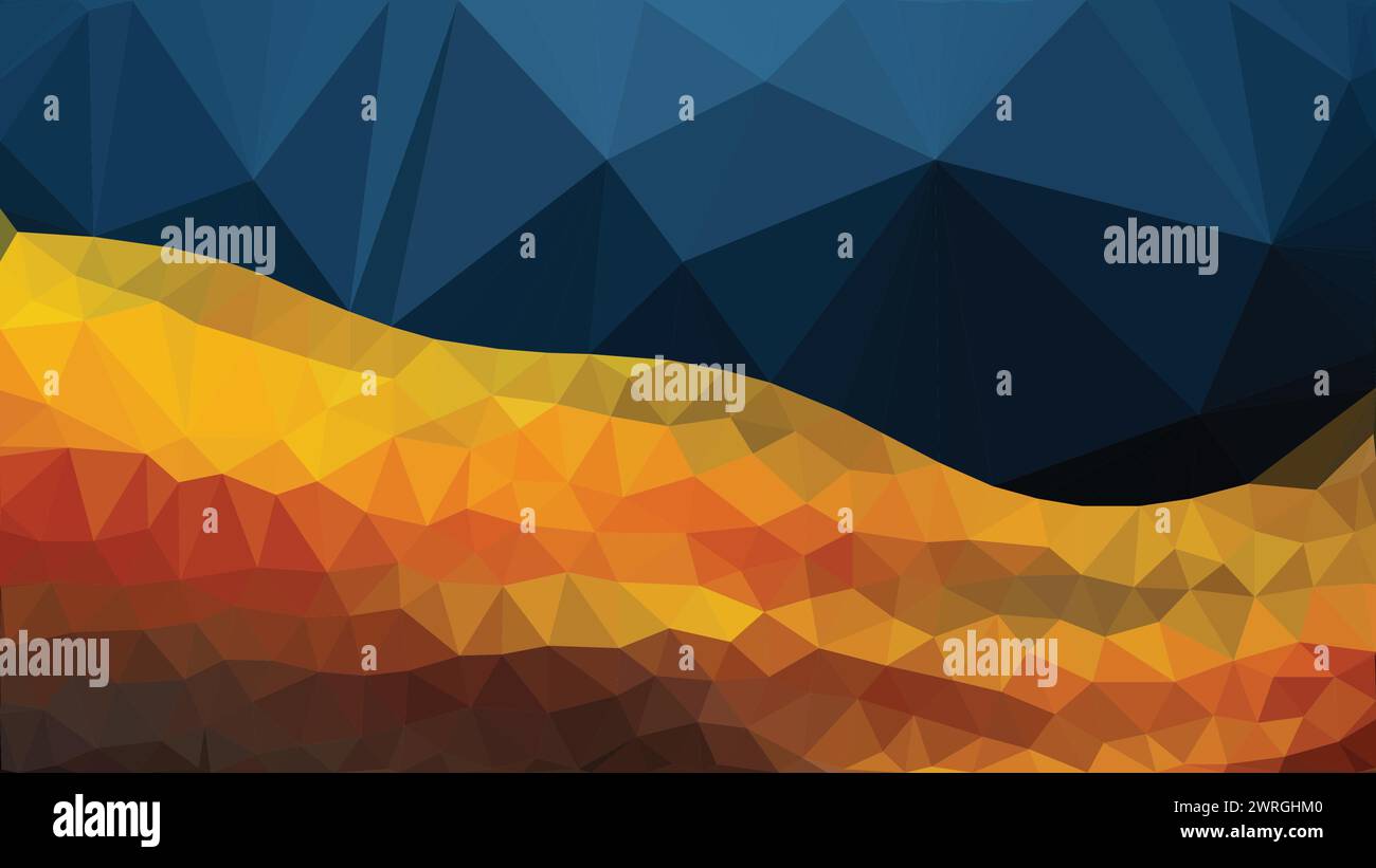 Low poly abstract colorful background with yellow color, trendy ...