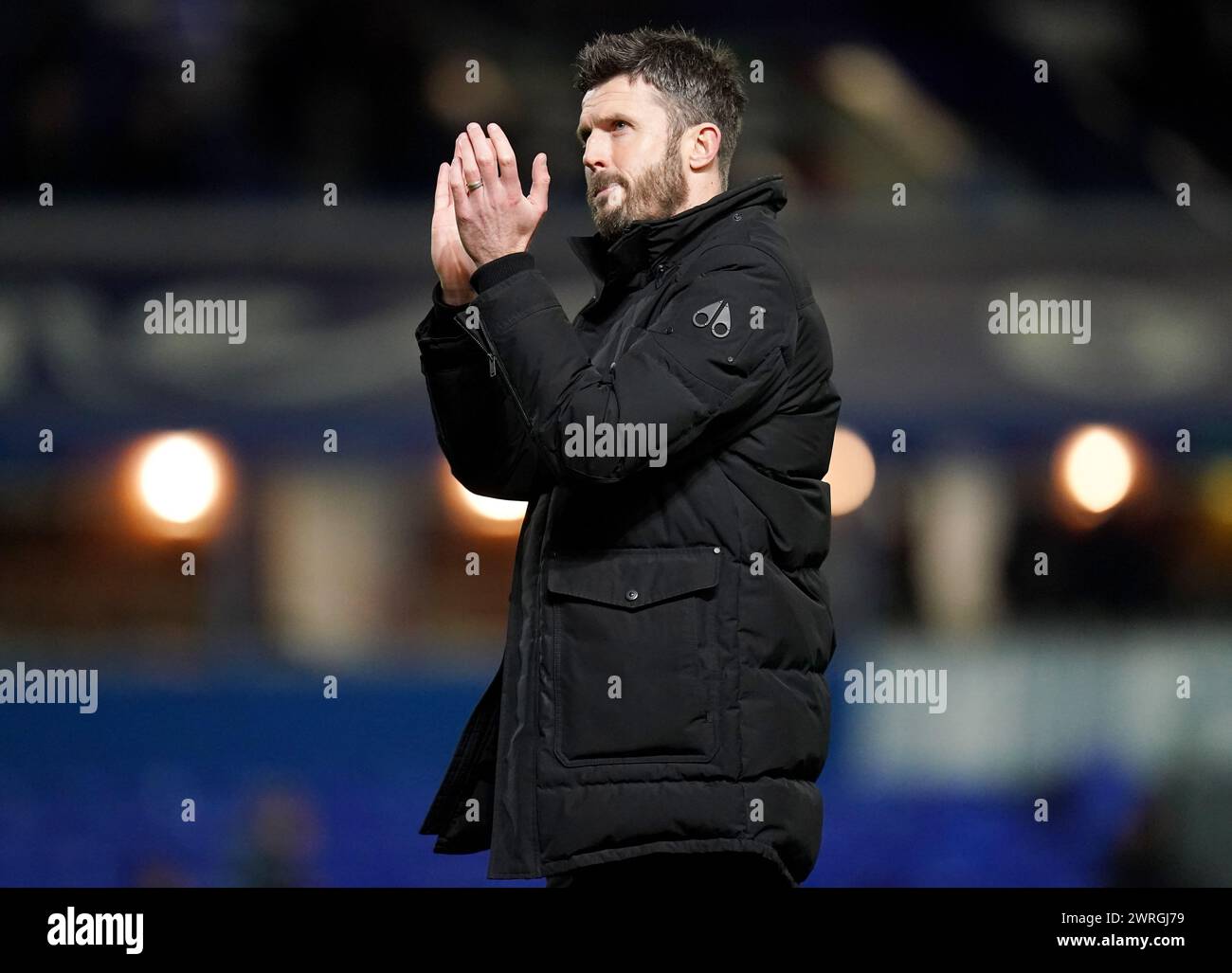 Middlesbrough manager Michael Carrick applauds the fans following the ...