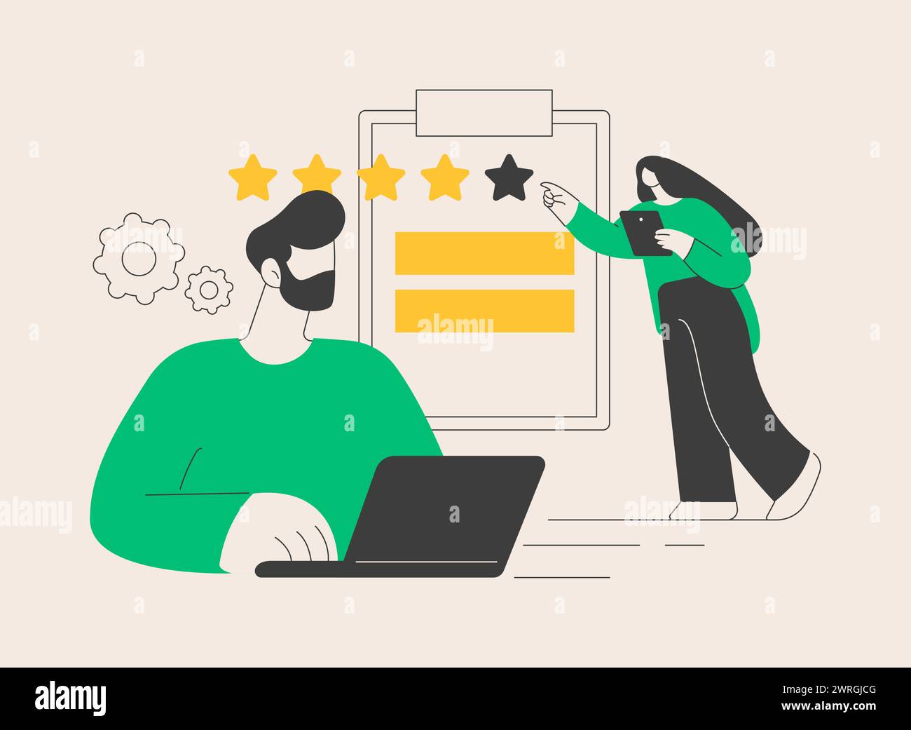 Quality work abstract concept vector illustration Stock Vector Image ...