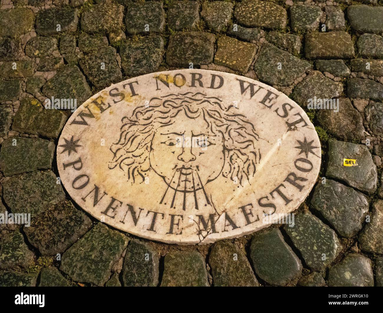 Cardinal plates in St Peter's square, Vatican Stock Photo - Alamy