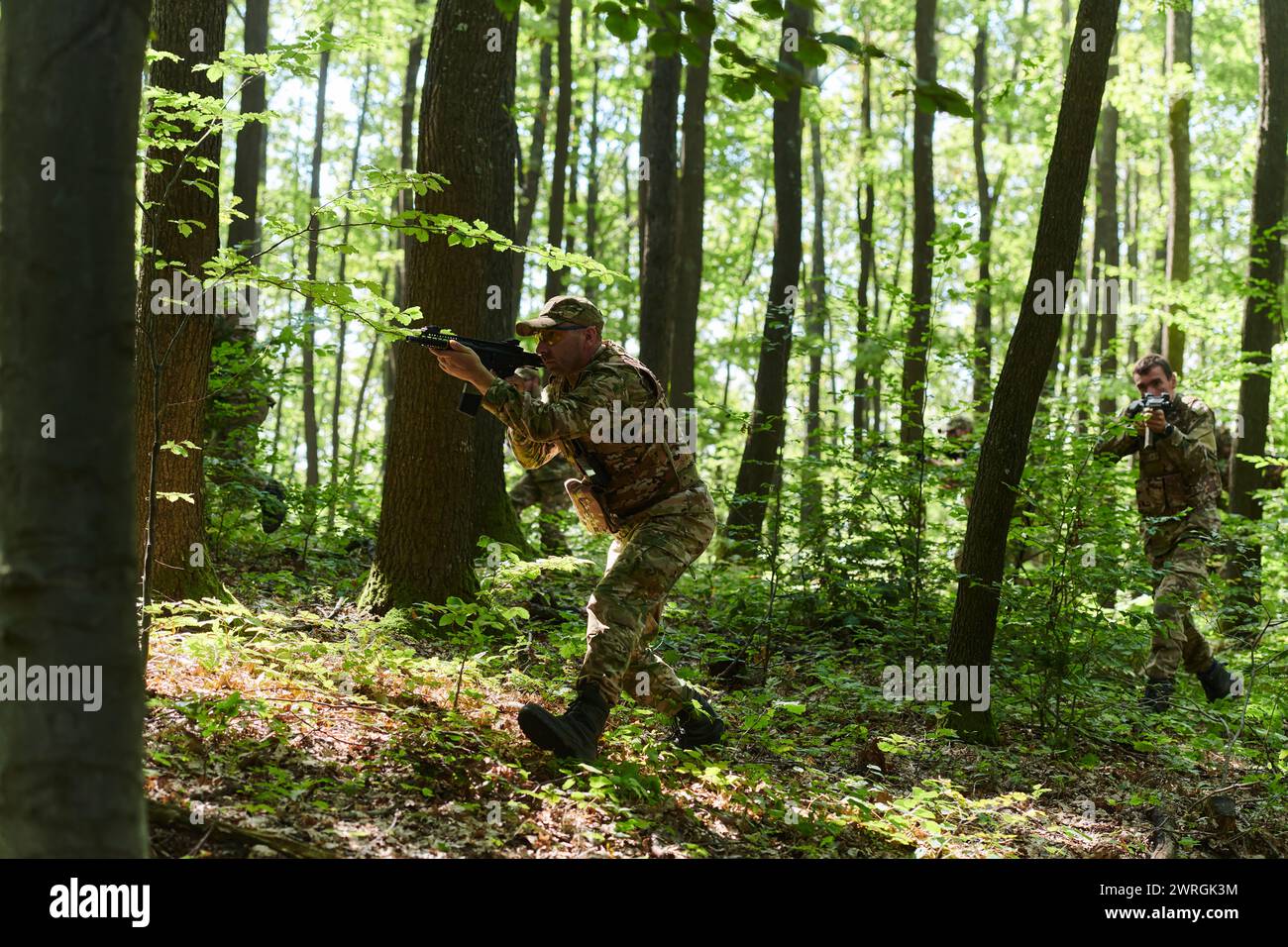 A specialized military antiterrorist unit conducts a covert operation in dense, hazardous ...