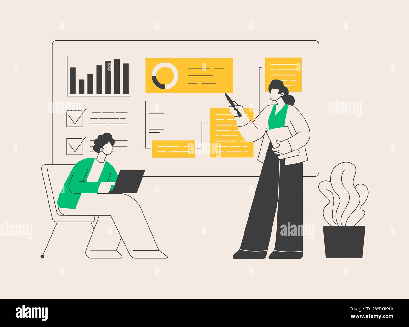 Digital presentation abstract concept vector illustration Stock Vector ...