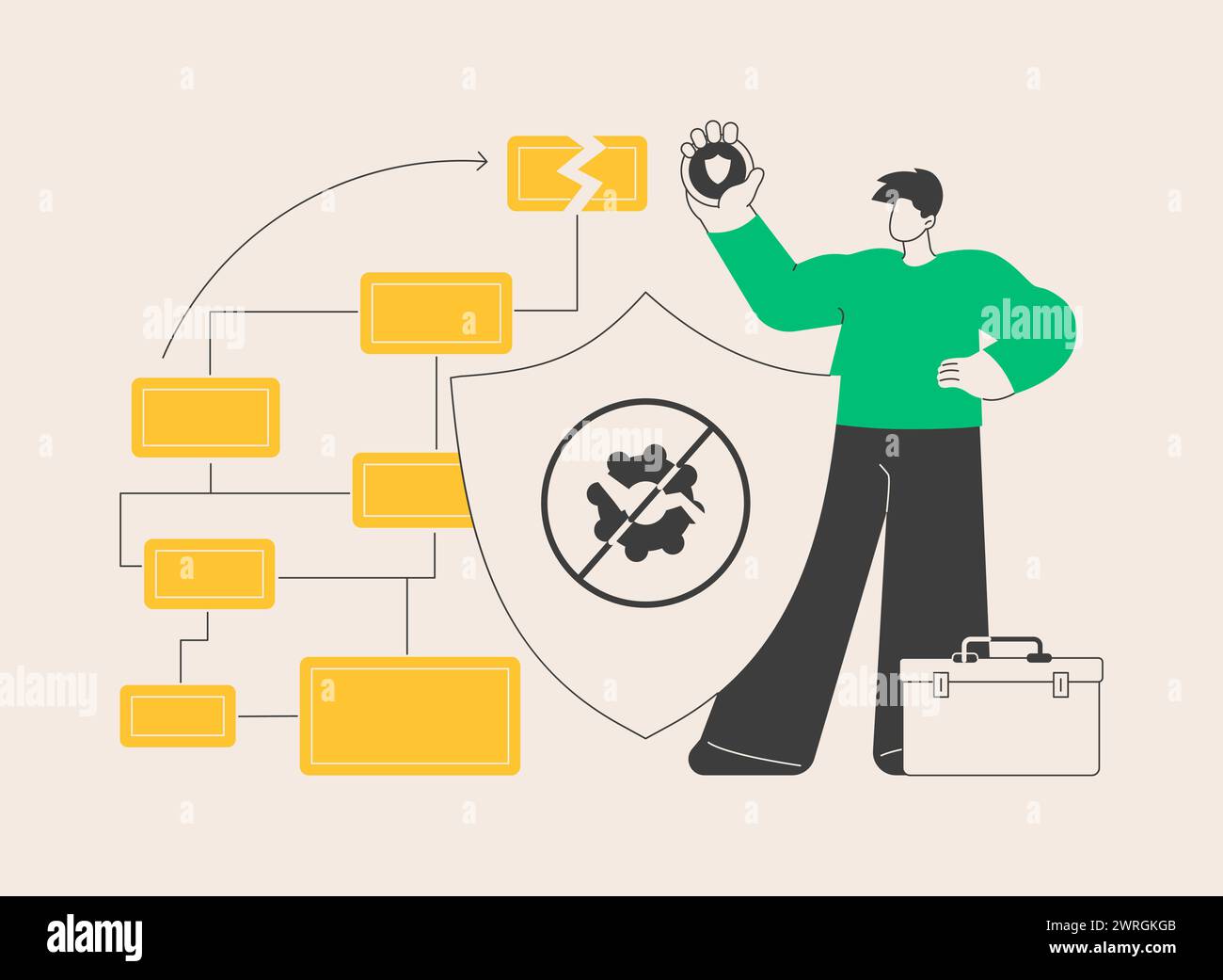 Business continuity and disaster recovery abstract concept vector ...