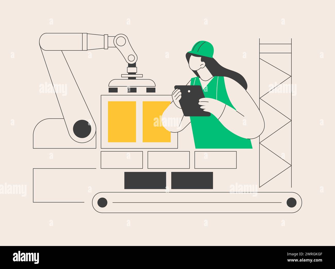 Robotics construction abstract concept vector illustration Stock Vector ...