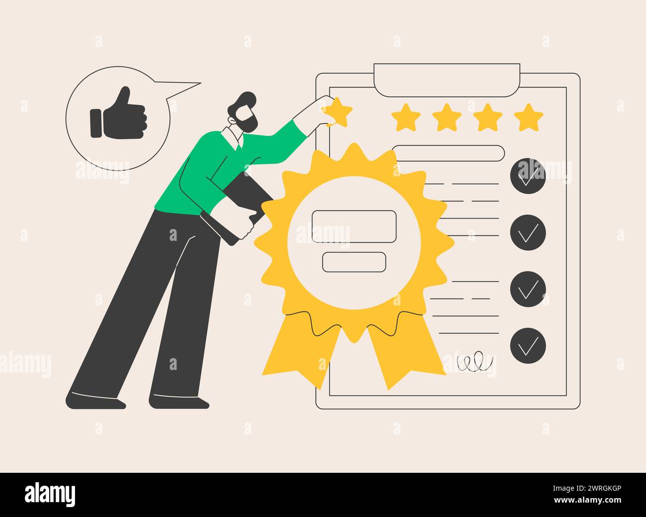 Standard for quality control abstract concept vector illustration Stock ...