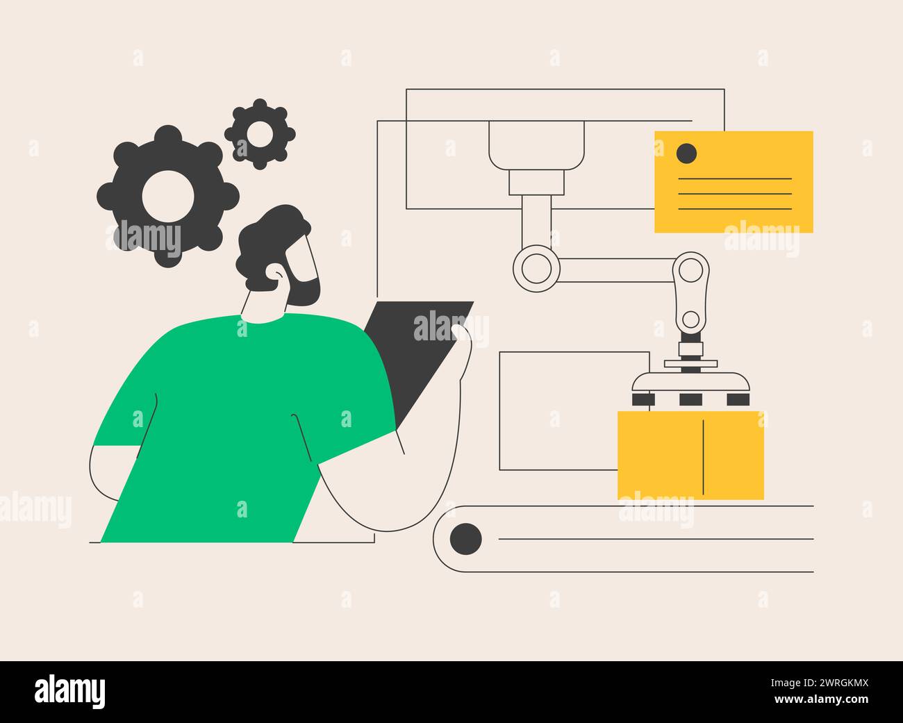 Remotely operated robots abstract concept vector illustration Stock Vector Image & Art - Alamy