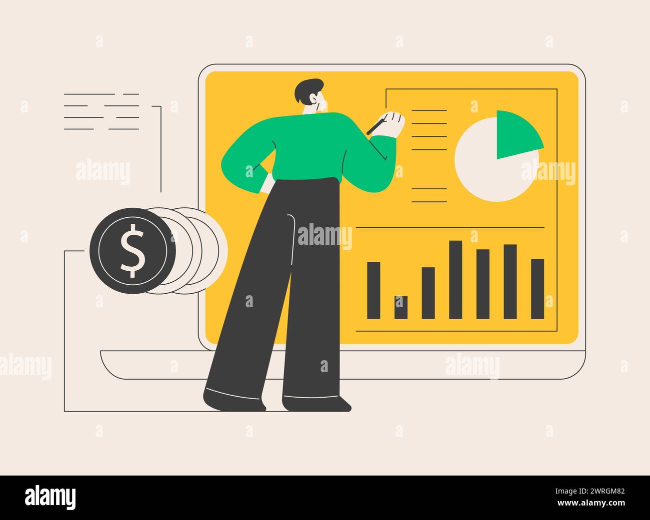 Financial management system abstract concept vector illustration Stock ...