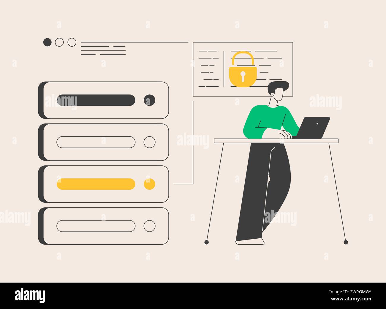 Data protection abstract concept vector illustration Stock Vector Image ...