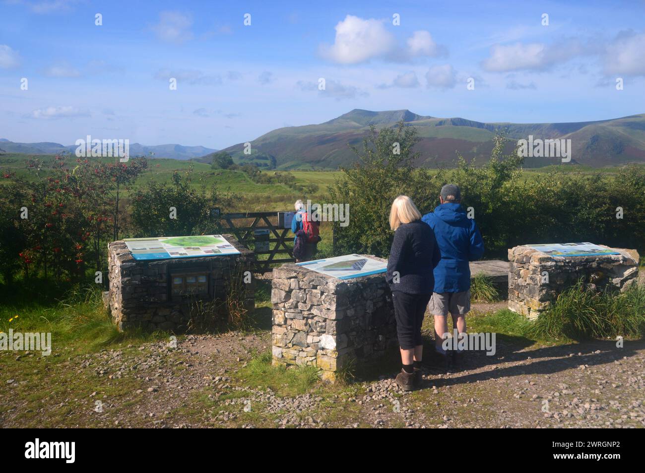 People by the Information Boards in the Car Park at the Eycott Hills ...