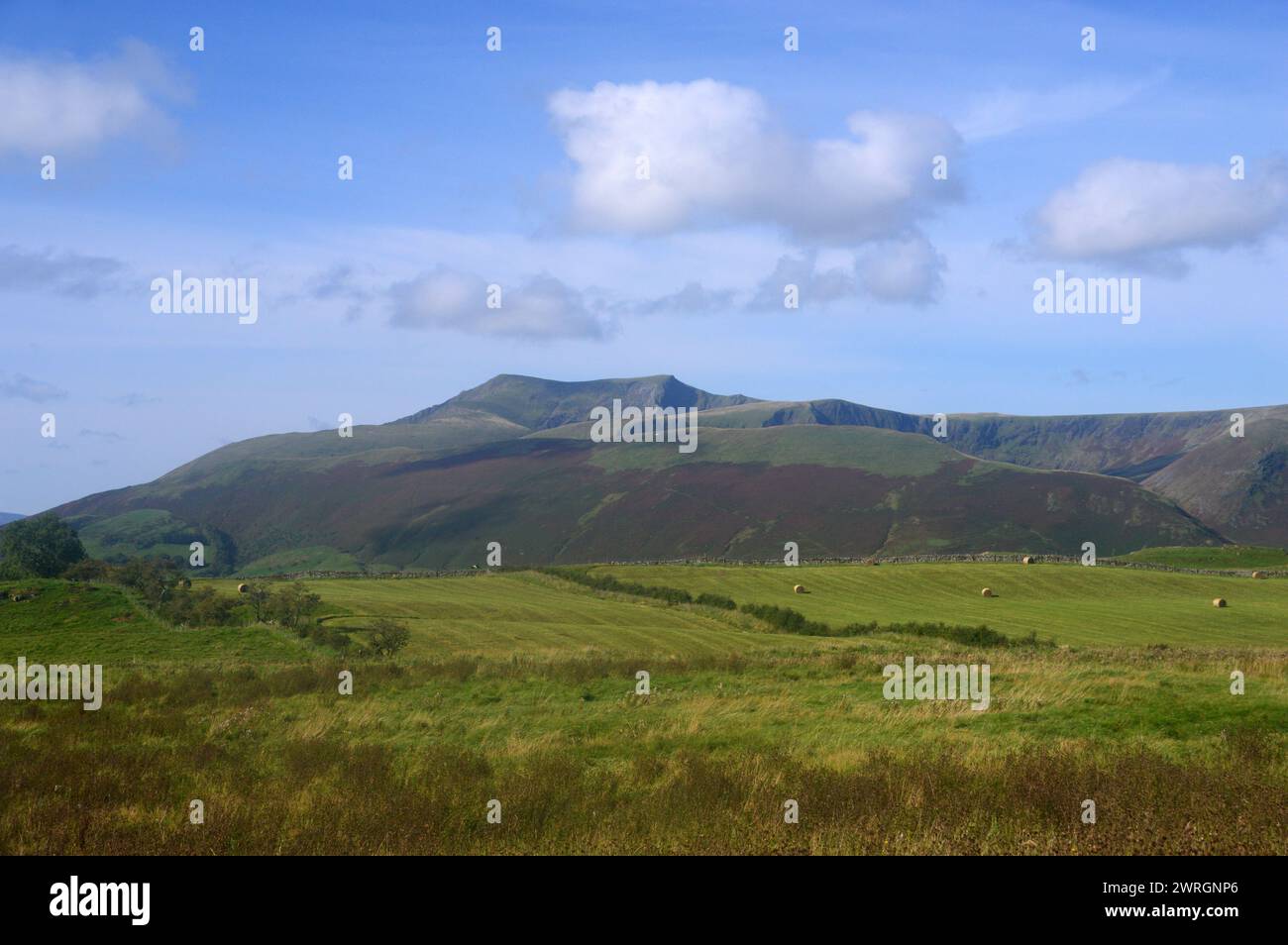 The 'Blencathra' (Saddleback) group of Hills from the Eycott Hills ...