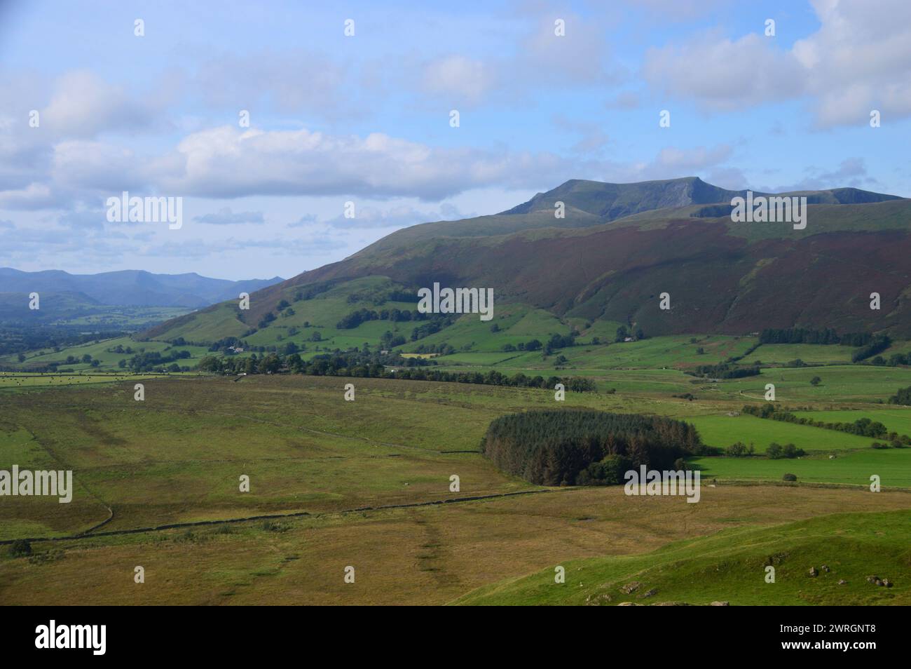 The 'Blencathra' (Saddleback) group of Hills from the Eycott Hills ...