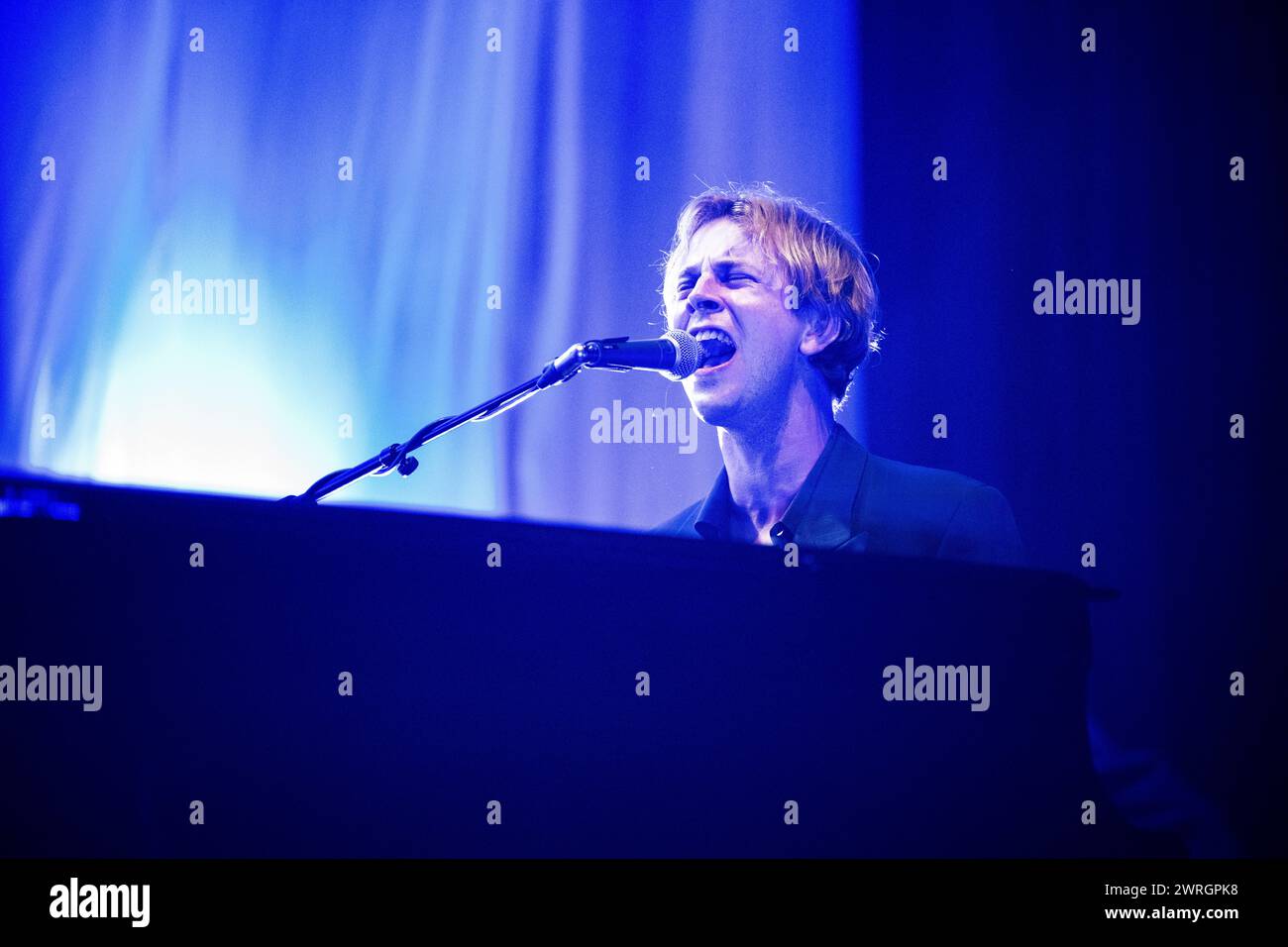 Manchester, UK. 12 March 2024. Singer-songwriter Tom Odell performs at ...