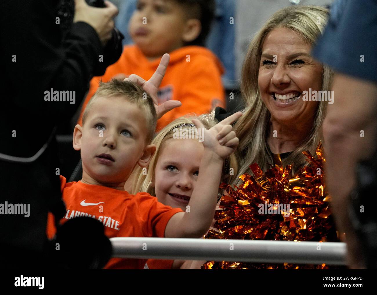 MAR 12 2024: Oklahoma state fans enjoy the Big 12 Championship ...