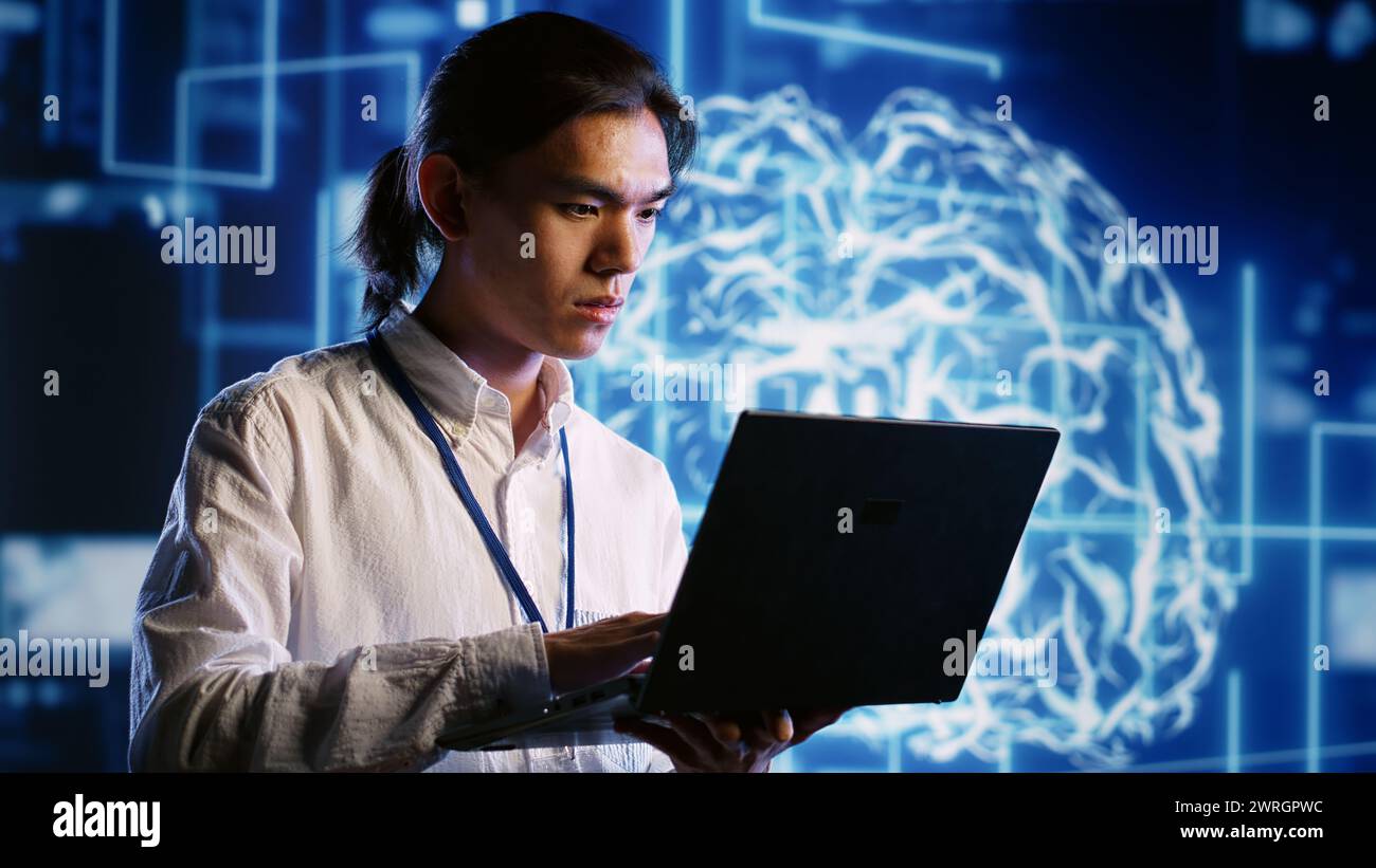 IT practitioner works with artificial intelligence computerized model ... IT practitioner works with artificial intelligence computerized model ...