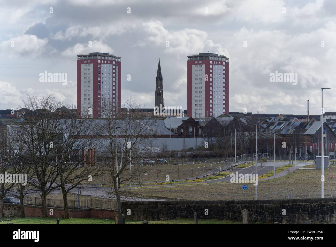 Sighthill Cemetery looking out over Glasgow Stock Photo - Alamy