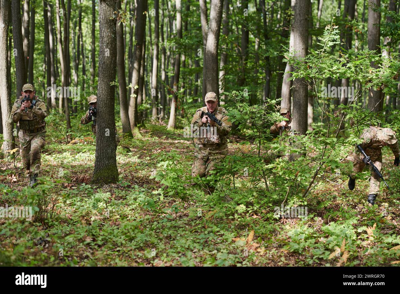 A specialized military antiterrorist unit conducts a covert operation in dense, hazardous ...