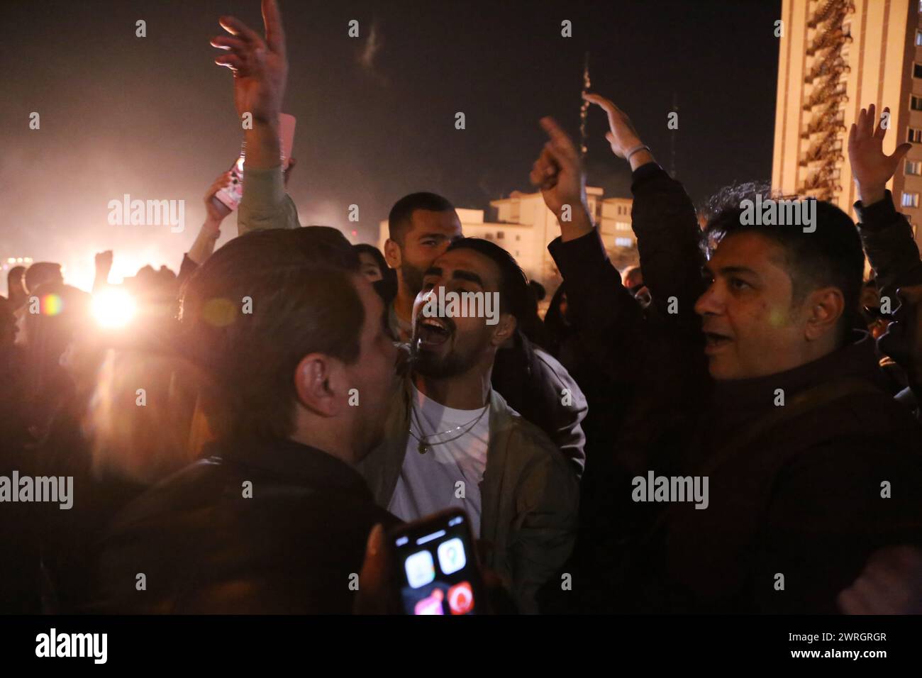 March 12, 2024, Tehran, Iran: Iranian youth dance on the eve of ...