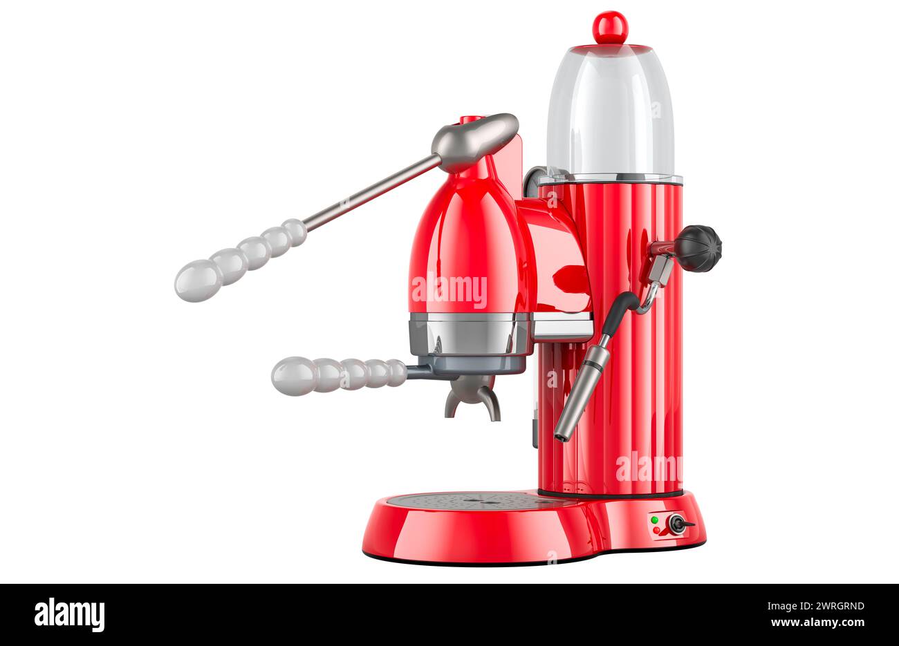 Espresso machine, retro design. 3D rendering isolated on white ...