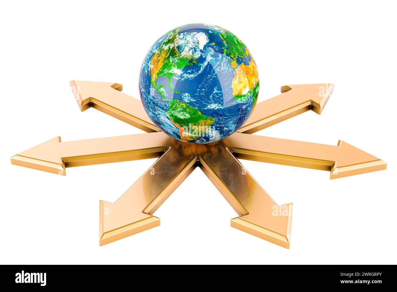 Worldwide service, concept. 3D rendering isolated on white background ...