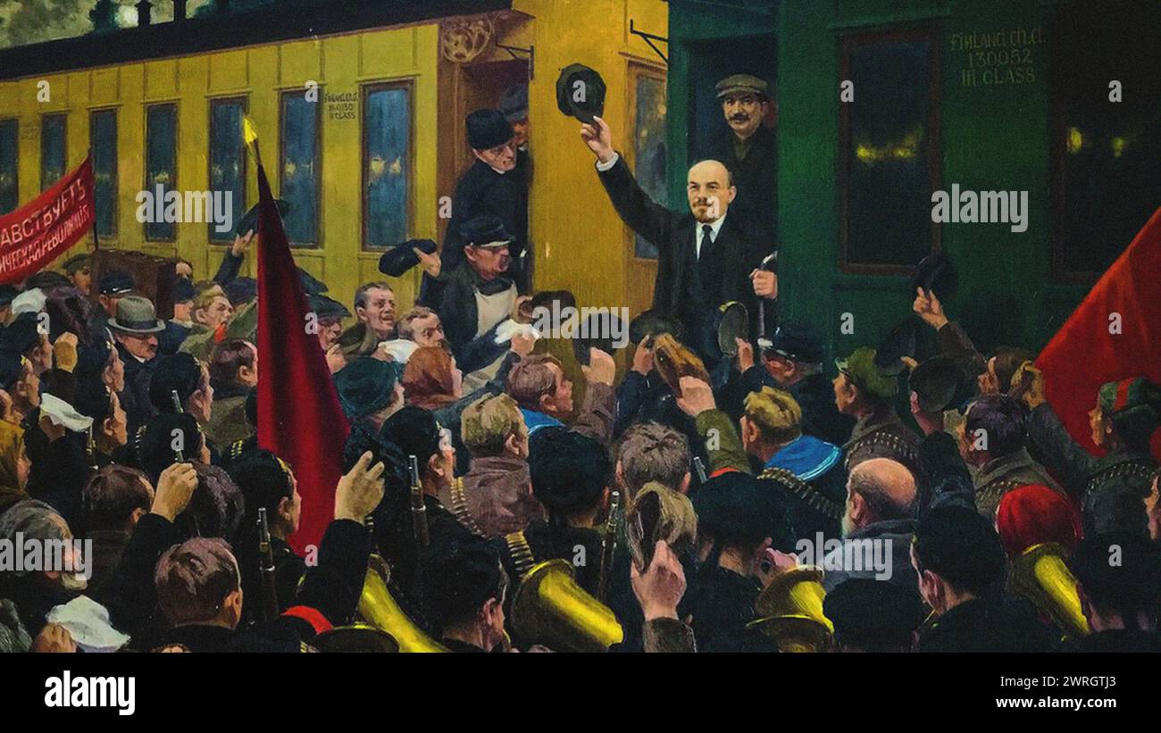Lenin's Arrival at the Finland Station in Petrograd on April 16, 1917 ...