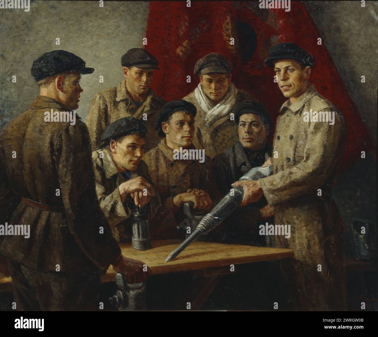 Before shift work. Stakhanov Brigade, 1937. Found in the collection of ...