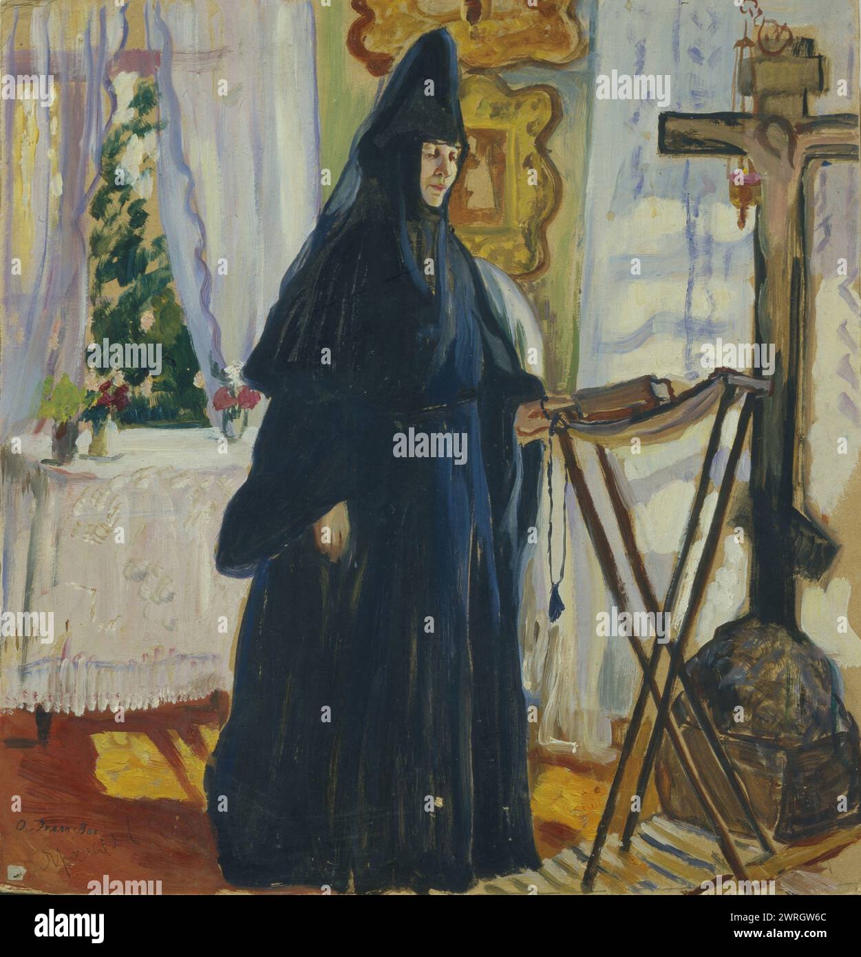 At the Monastic Cell. Prayer, 1915. Found in the collection of the ...