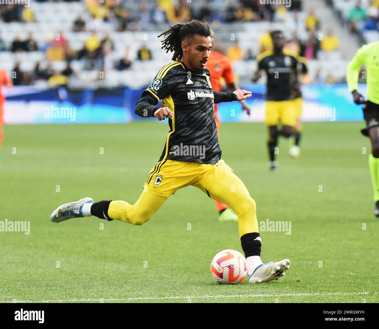 Columbus, Ohio, USA. 12th Mar, 2024. Columbus Crew defender Mohamed ...