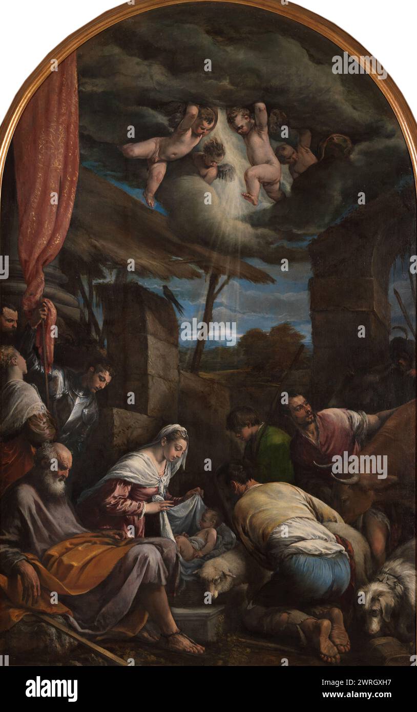 The Adoration of the Shepherds with Saints Victor and Corona, 1568 ...