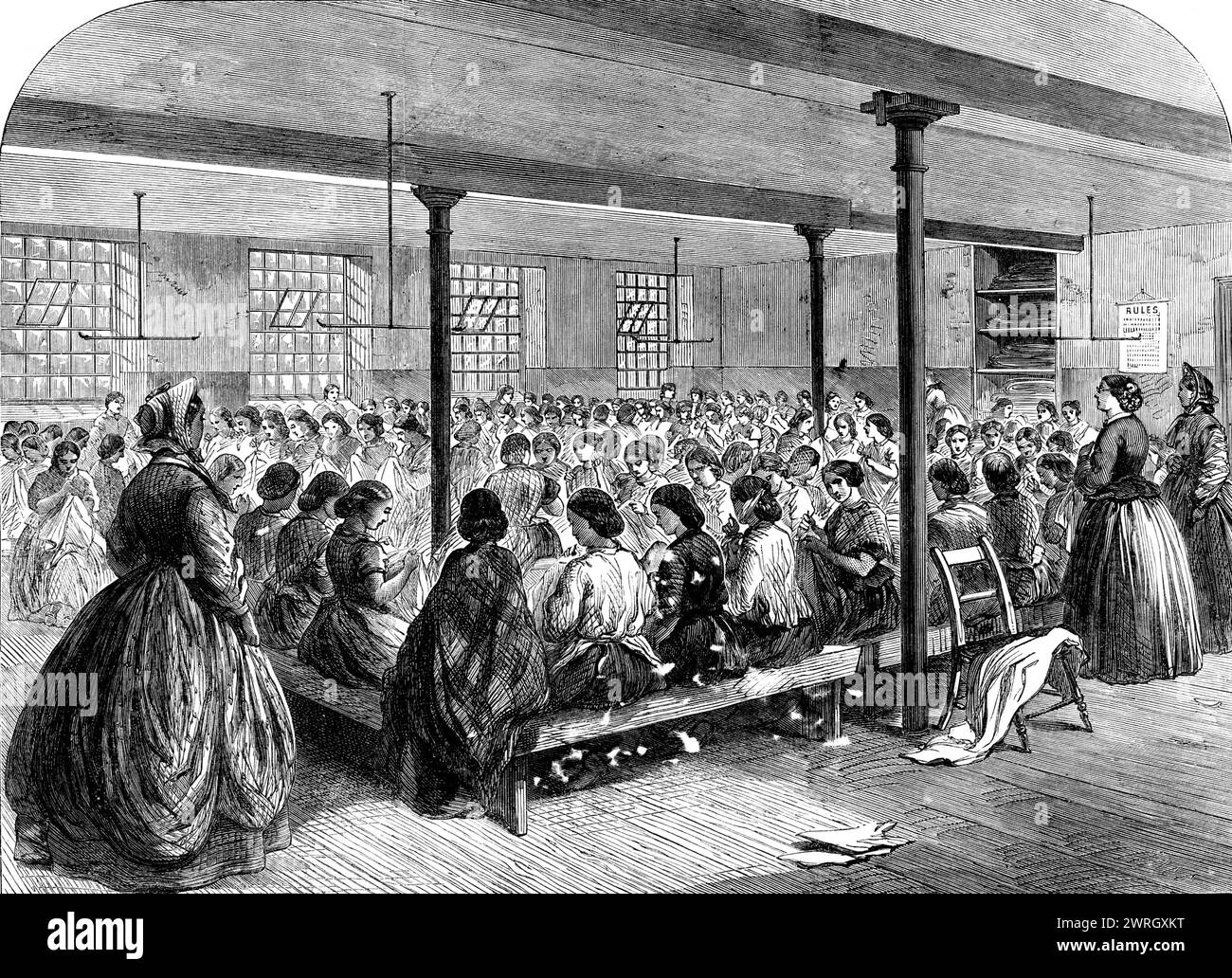 The Cotton Famine: the sewing-class at the Manchester and Salford ...