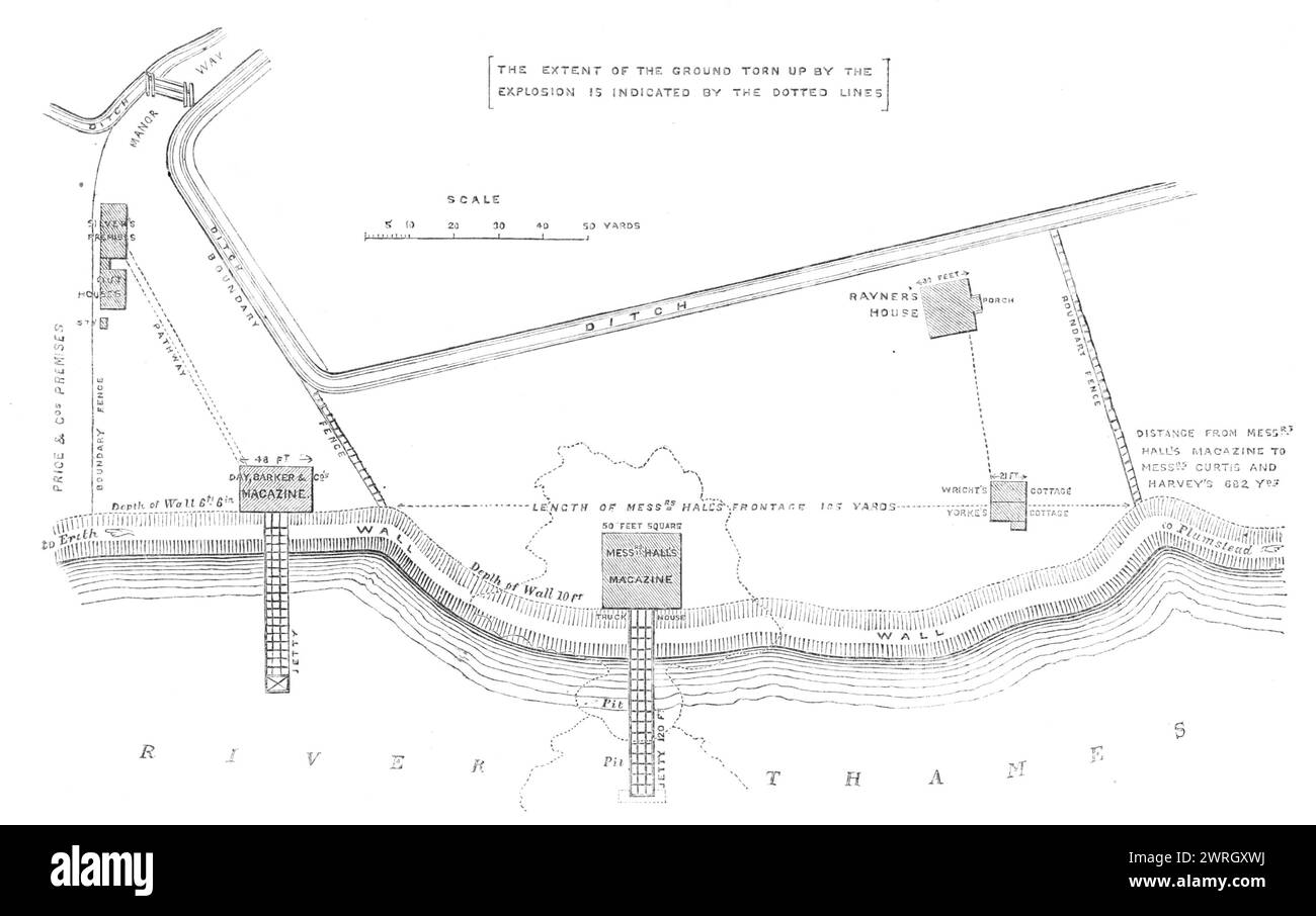 The late gunpowder explosion: site of the powder-magazines at Belvedere ...