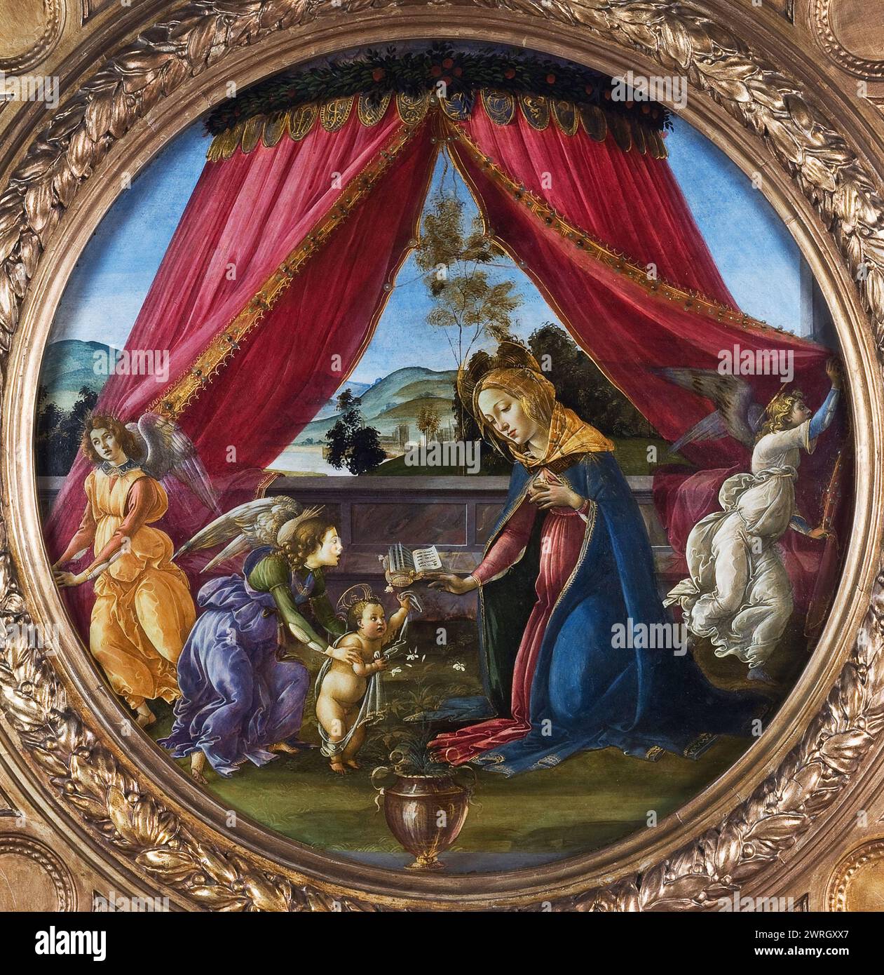 Madonna and Child with Three Angels (Madonna del Padiglione), c.1493 ...