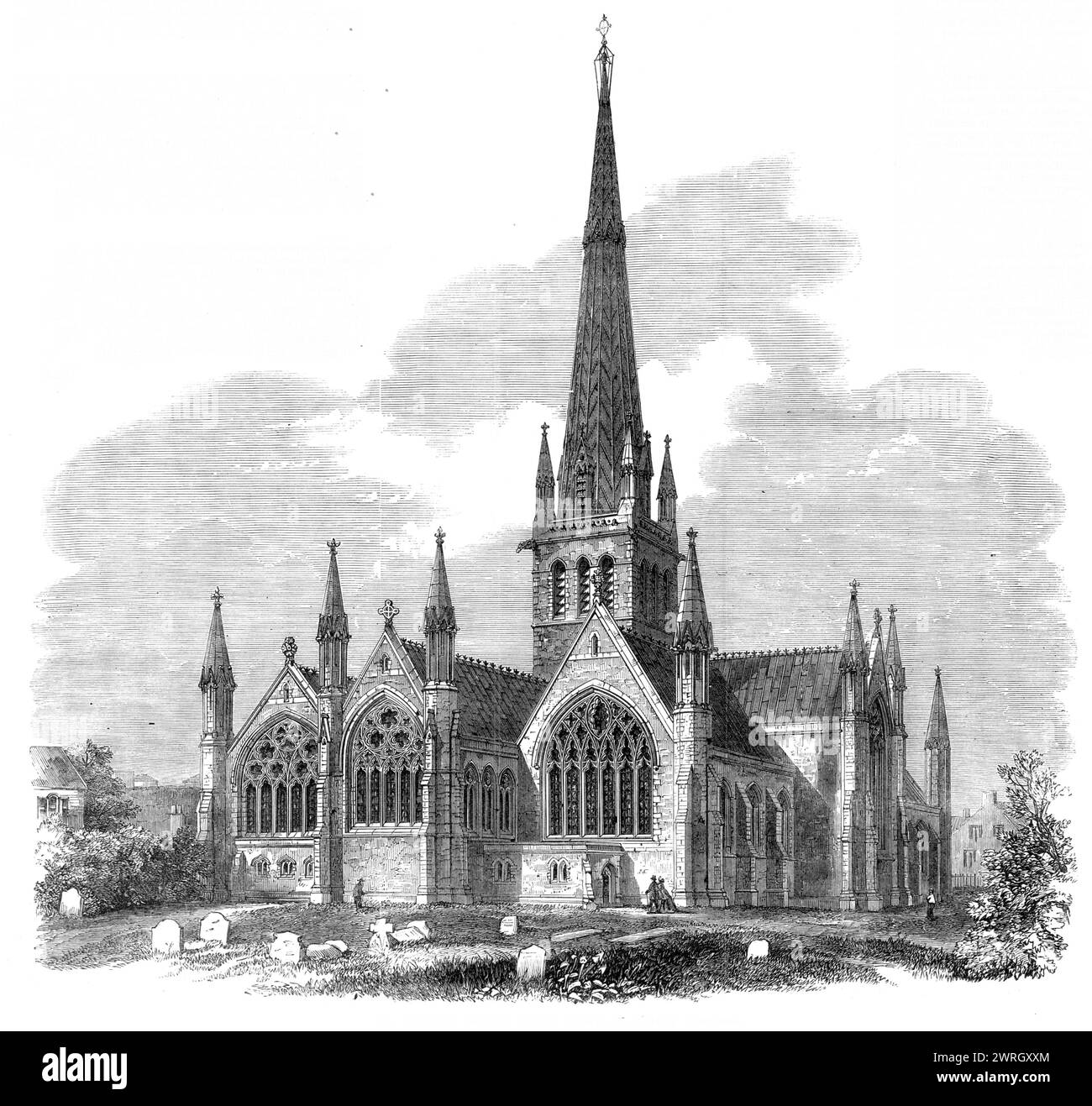 St. Nicholas Church, Great Yarmouth, lately restored, 1864. 'A grand ...