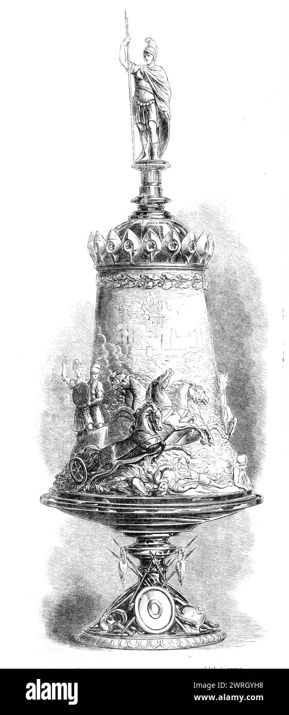 The Stockton Race Cup, 1864. Horse racing trophy. 'The Stockton cup ...