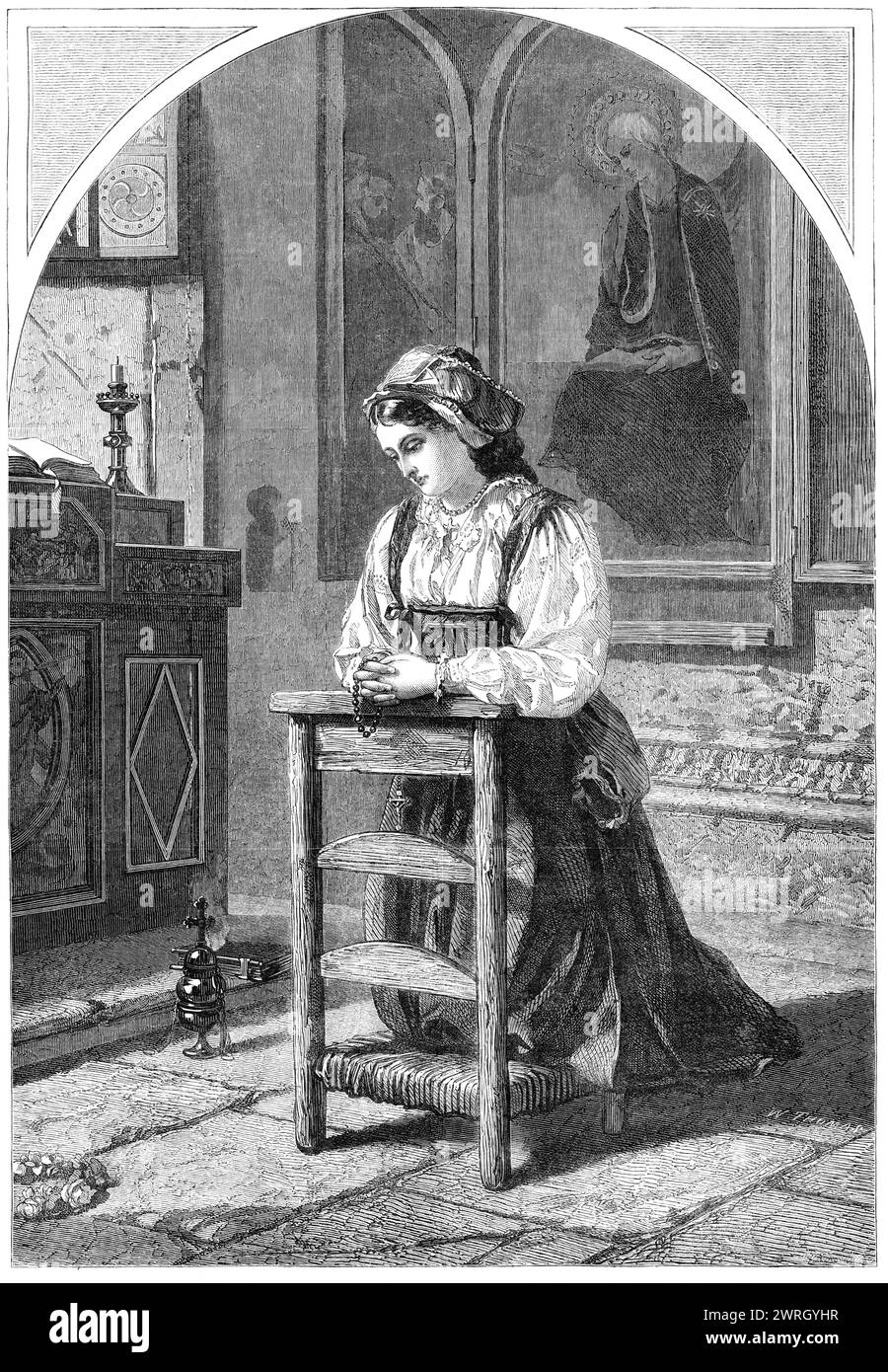 ''The Offering'', by F. Wyburd, in the Exhibition of the British ...