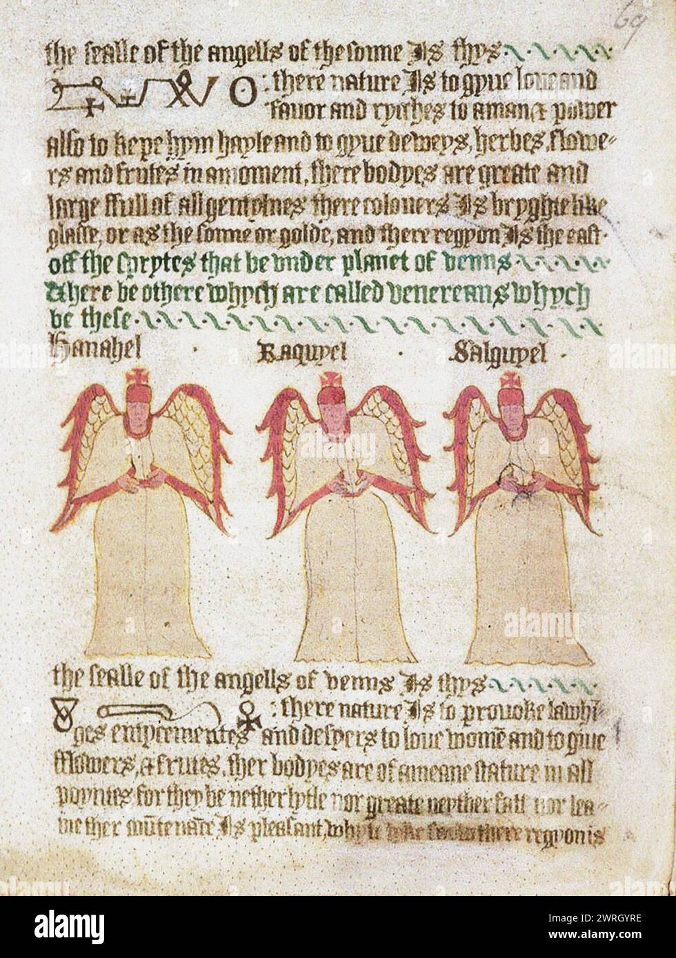 Angels of Saturn, Jupiter, Mars, Sun and Venus. From "The Sworn Book of ...