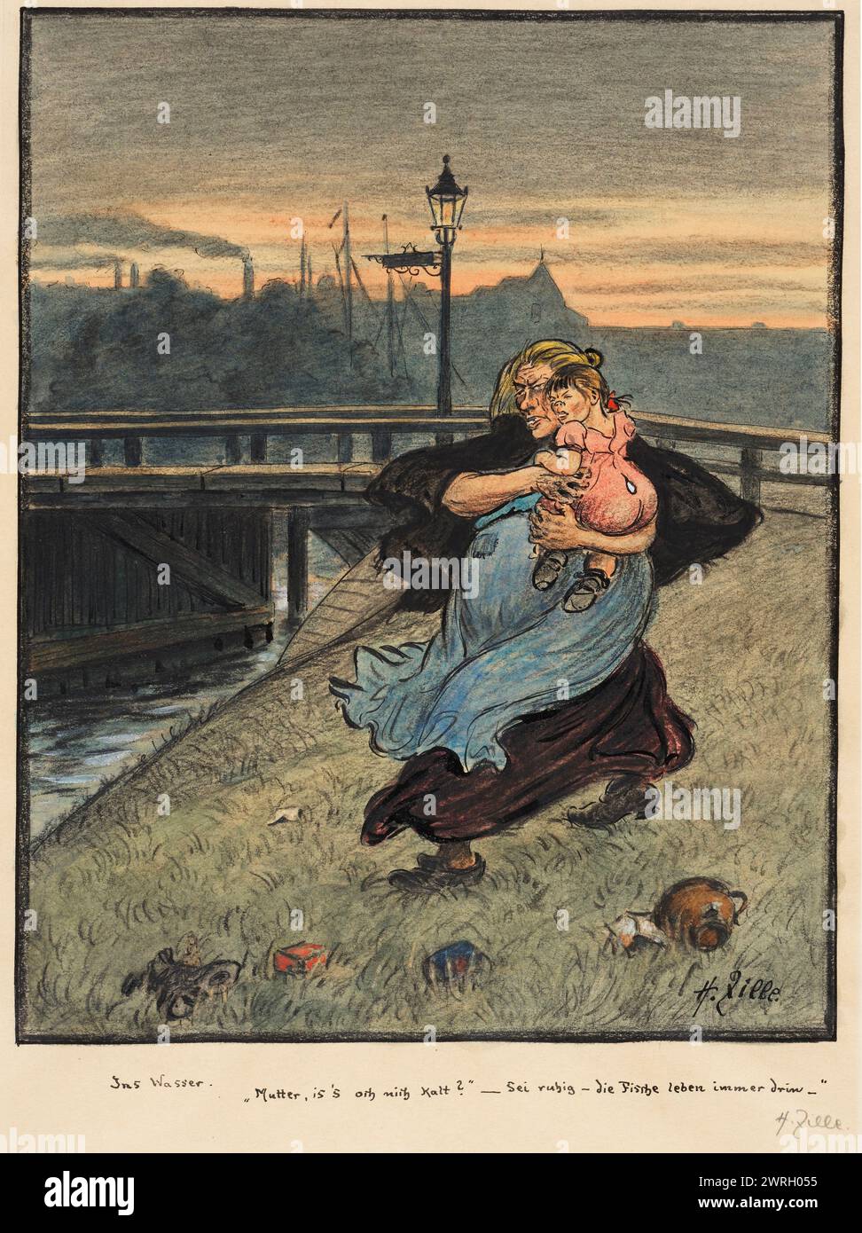 Into the water, c.1919. Private Collection Stock Photo - Alamy