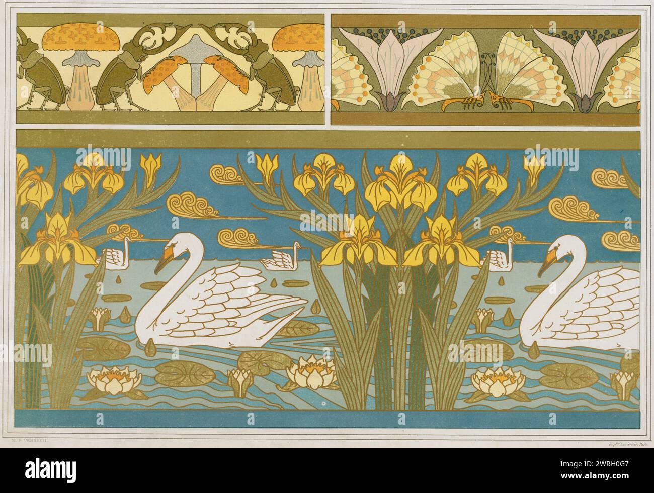Art nouveau butterflies hi-res stock photography and images - Alamy