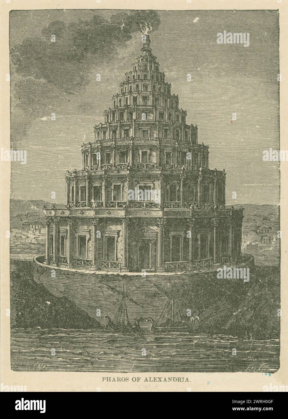 Pharos of Alexandria, 1899. Private Collection Stock Photo - Alamy