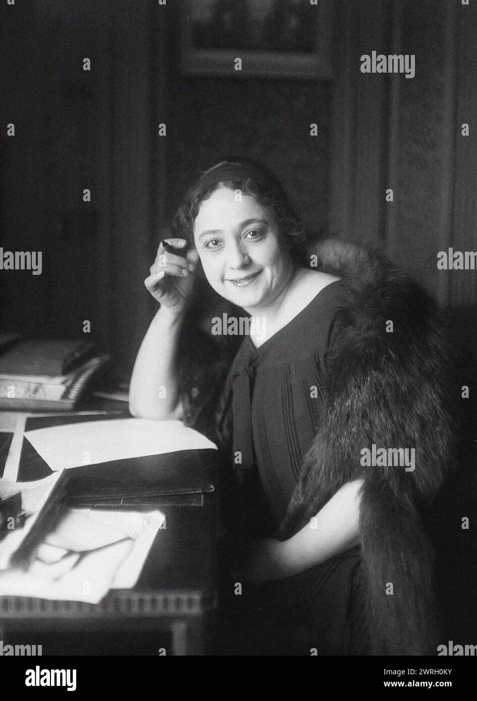 Portrait of Huda Sharawi (1879-1947). Private Collection Stock Photo ... Portrait of Huda Sharawi (1879-1947). Private Collection Stock Photo ...