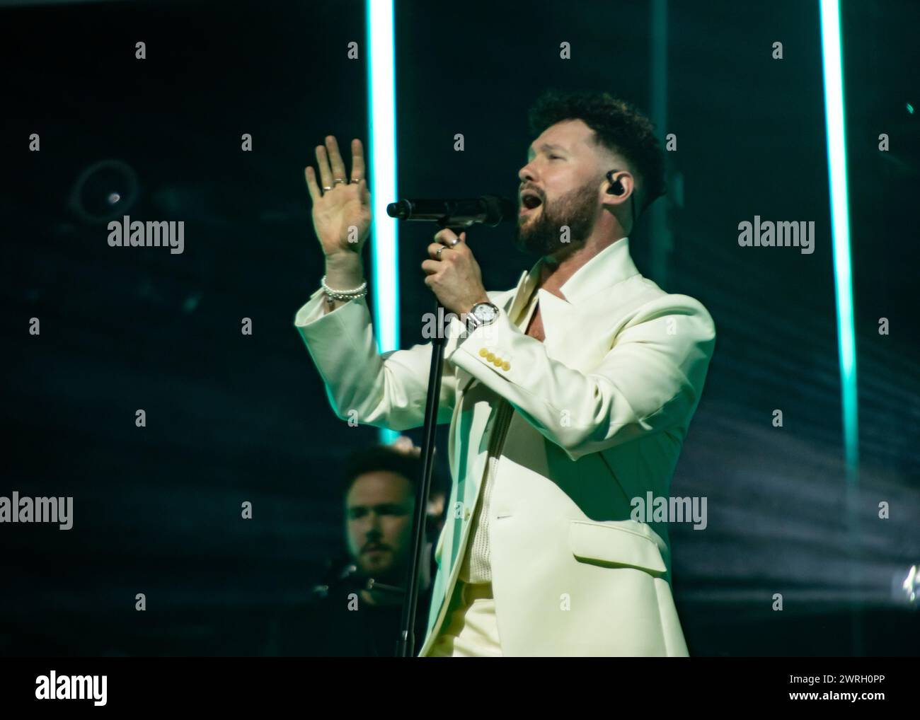 London, United Kingdom. 12th March 2024. Calum Scott on stage for a one ...