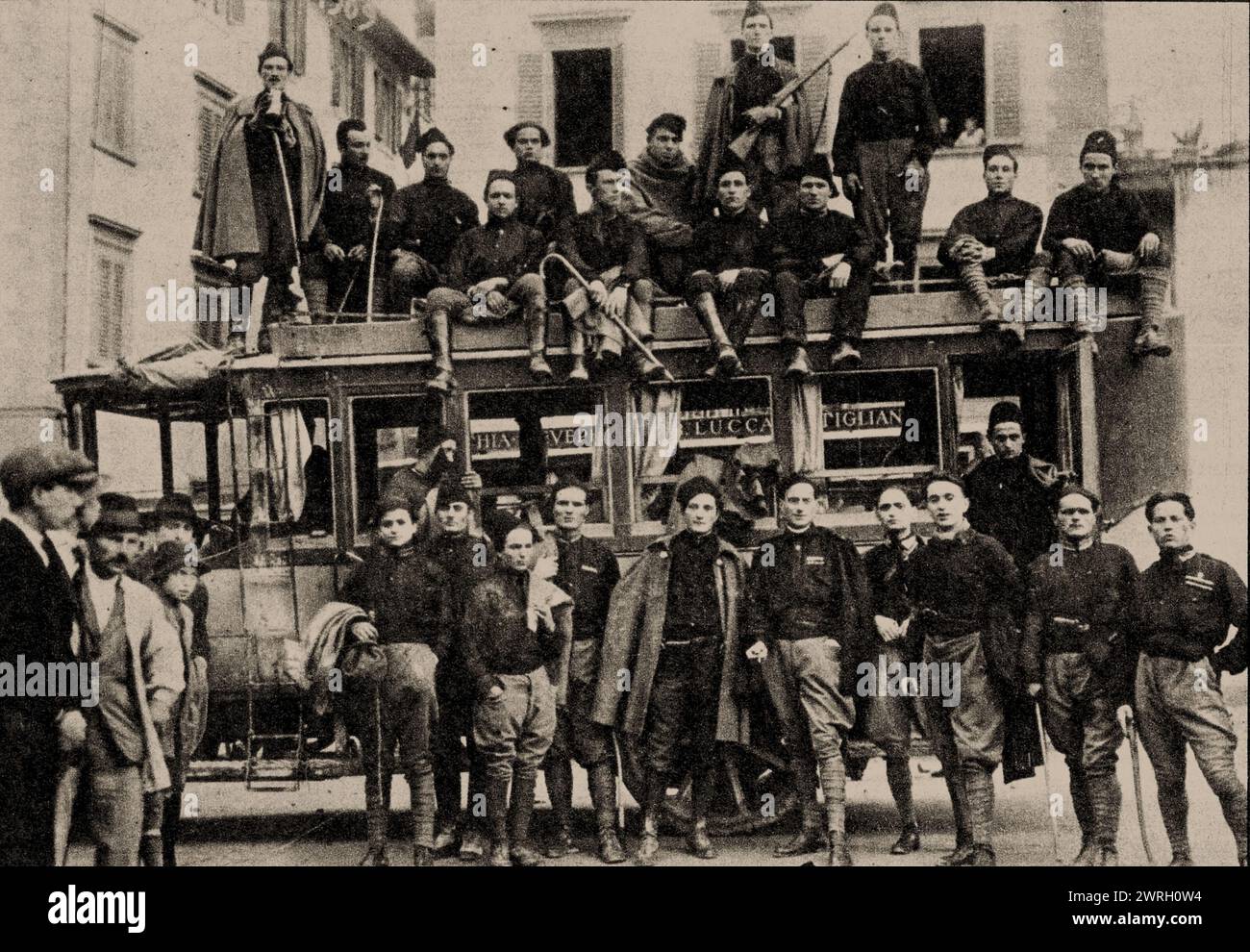 The Action Team (Squadristi) of Lucca, 1922, 1922. Private Collection ...