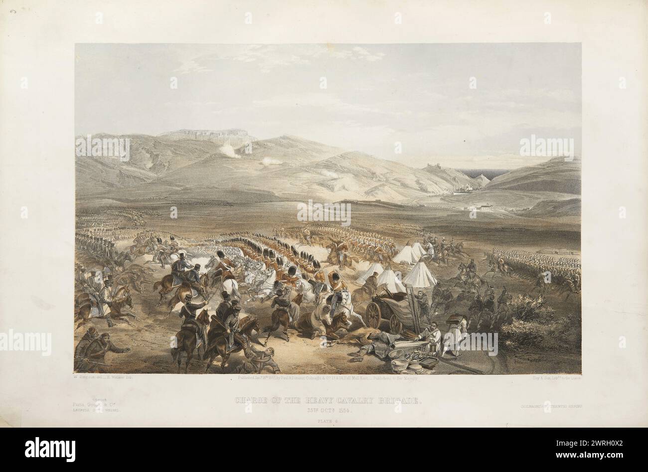 The attack of the heavy cavalry brigade in the Battle of Balaklava on ...