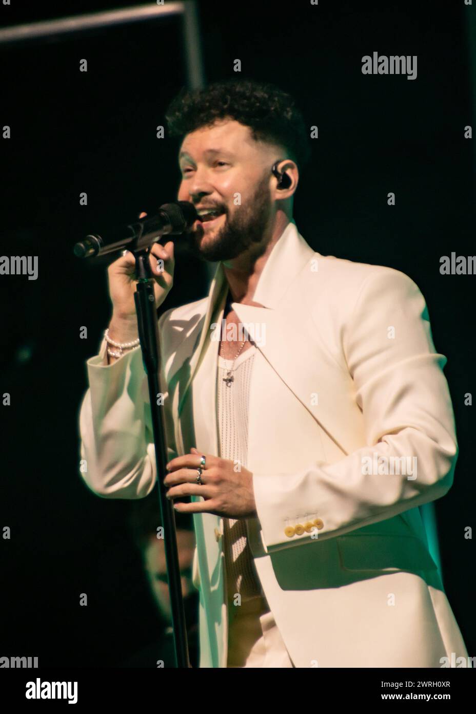 London, United Kingdom. 12th March 2024. Calum Scott on stage for a one ...