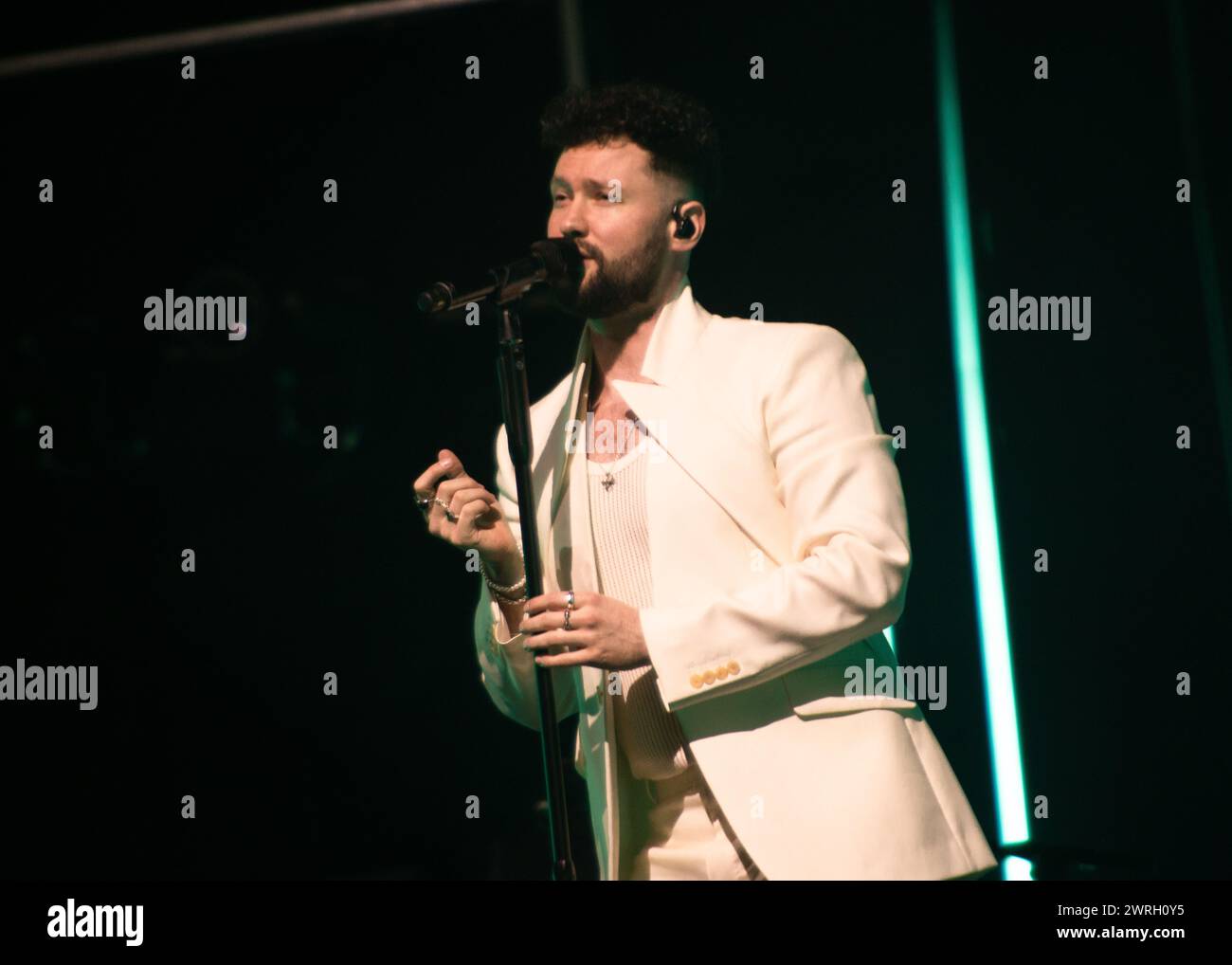 London, United Kingdom. 12th March 2024. Calum Scott on stage for a one ...